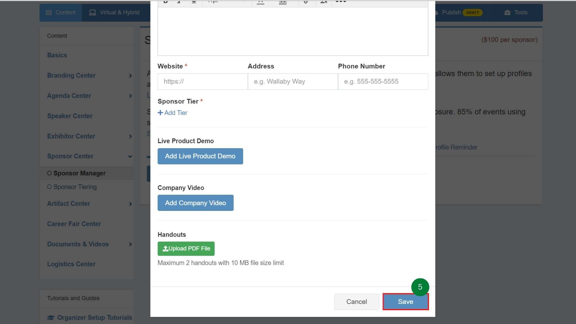 How do I add Sponsors? – Help Center
