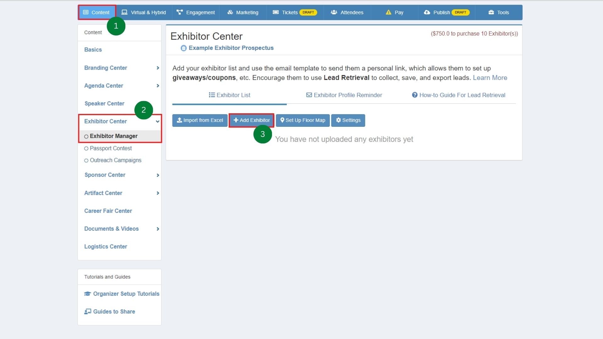 How do I add an Exhibitor? – Help Center