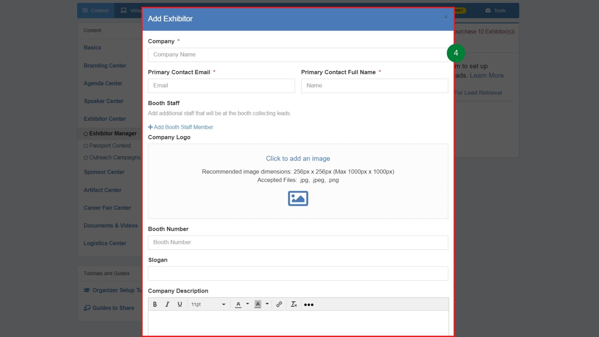 How do I add an Exhibitor? – Help Center