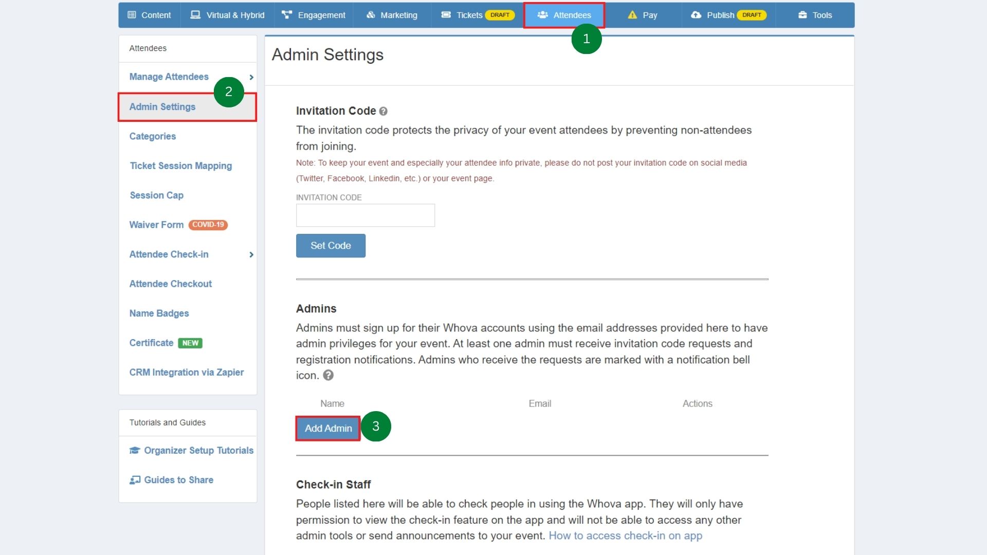 How do I add admins to my event? – Help Center