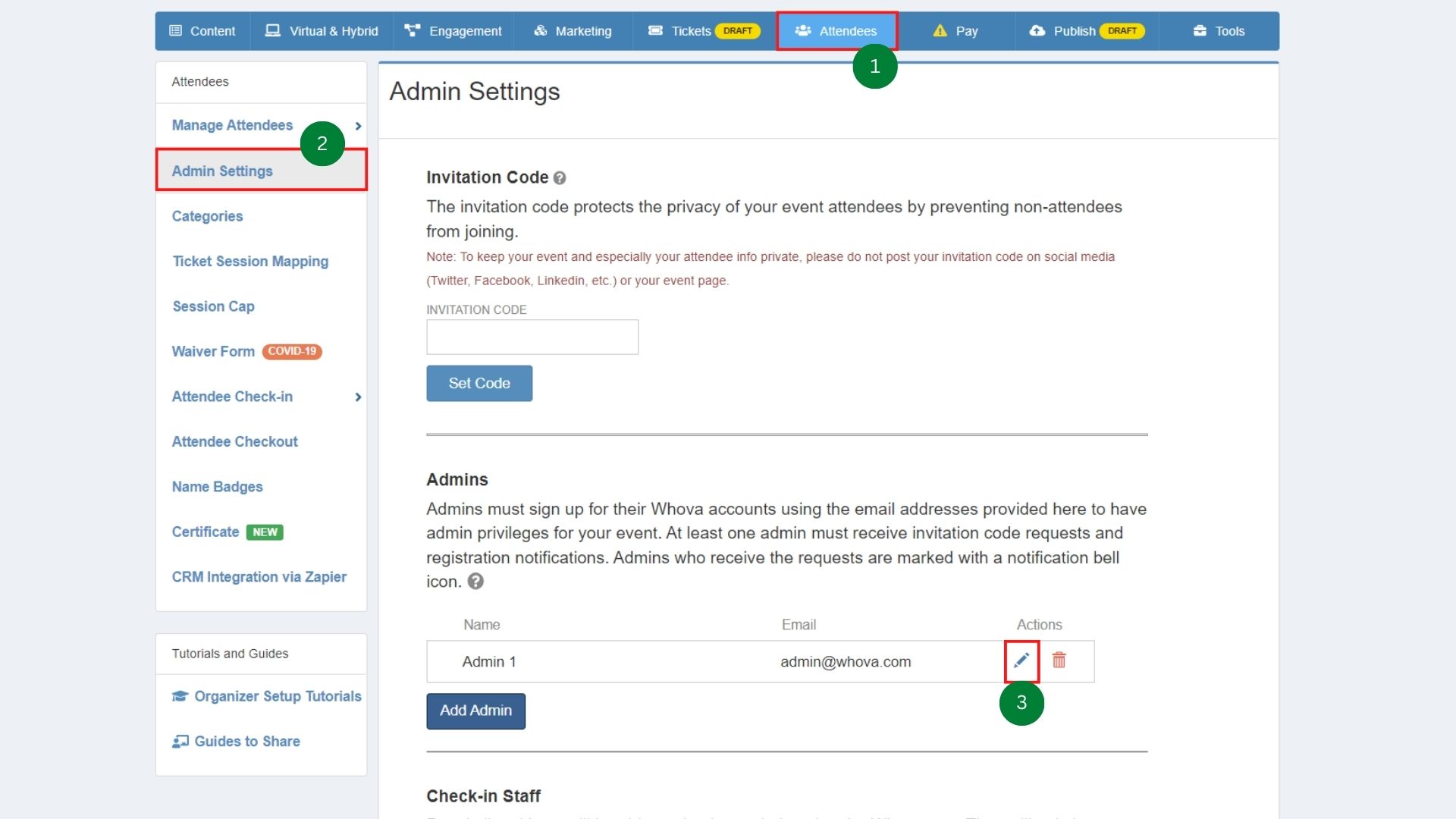 How can I edit an admin's information? – Help Center