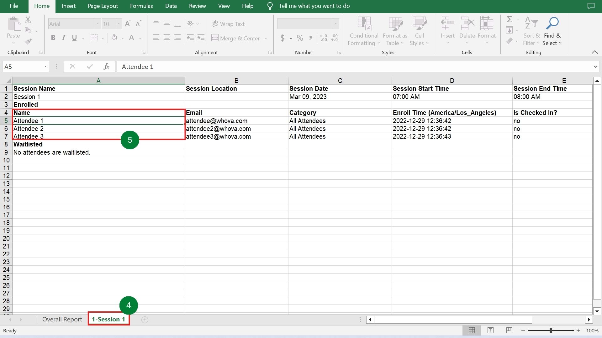 Is there a way to see who has signed up for sessions in Session Cap ...
