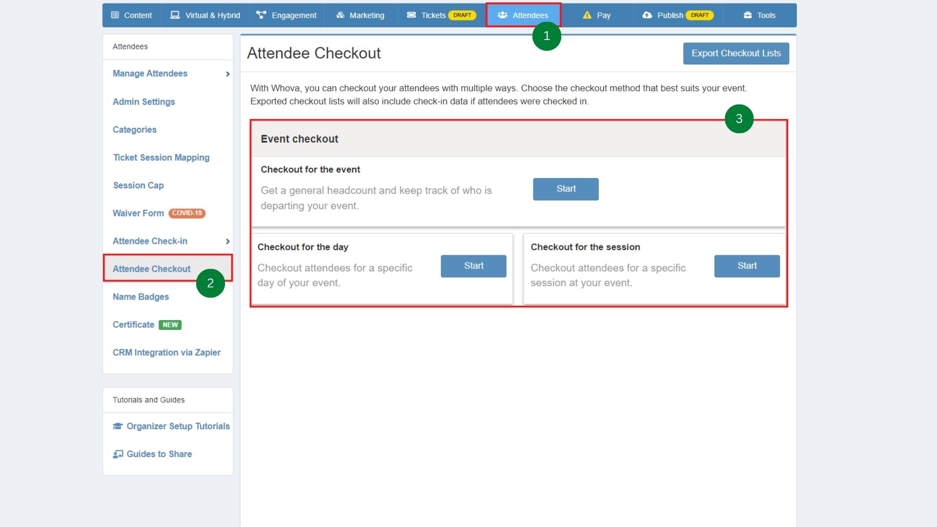 How do I check-out attendees? – Help Center