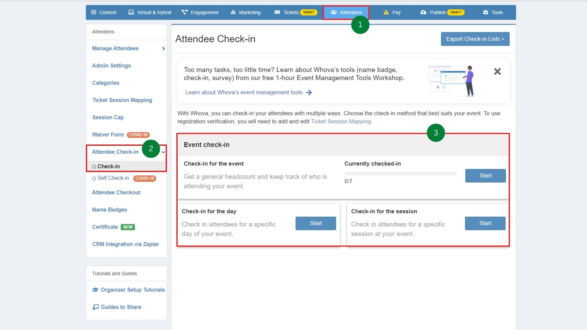 How do I run attendee check-in? – Help Center