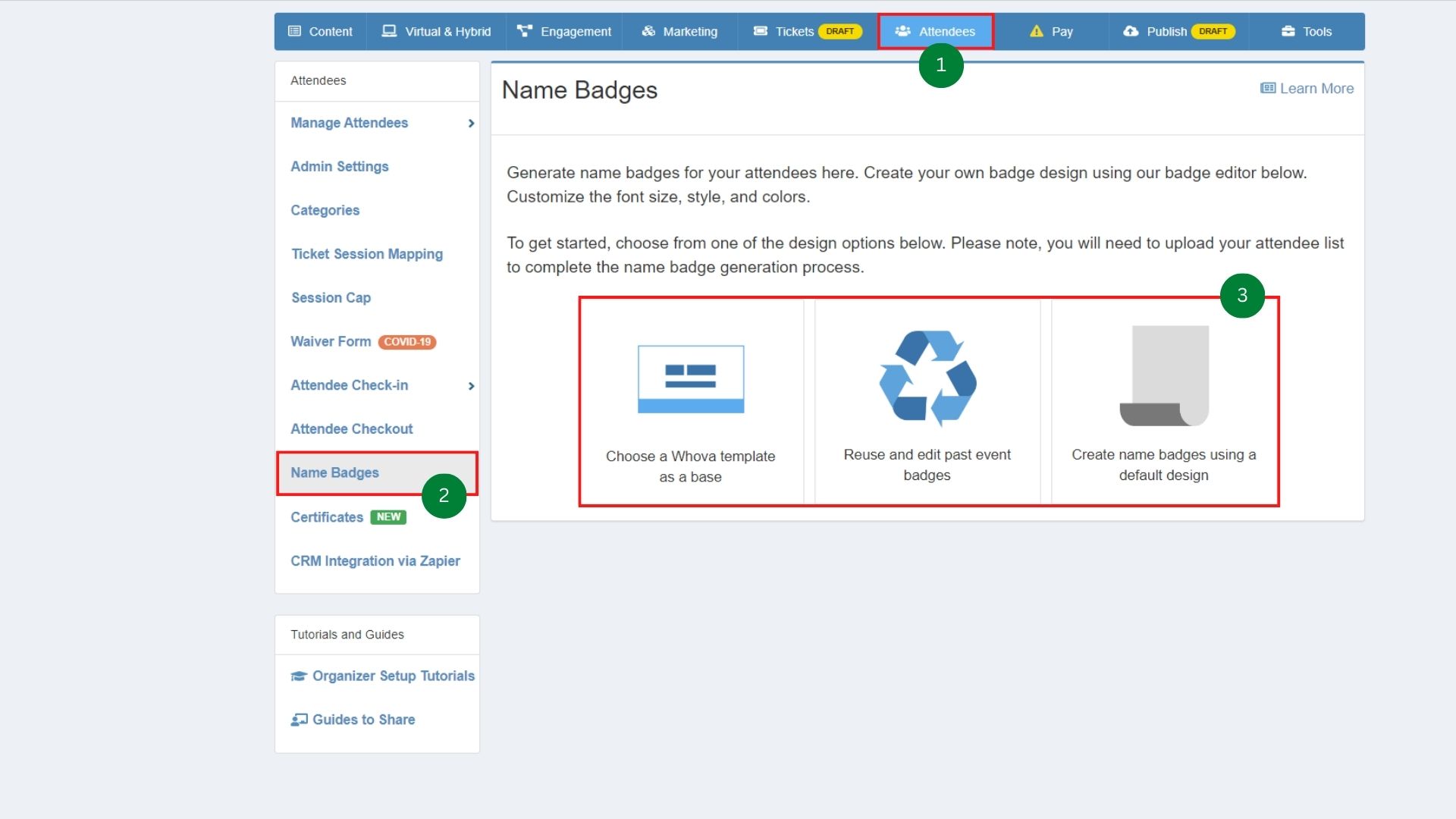 How do I generate Name Badges for my attendees? – Help Center