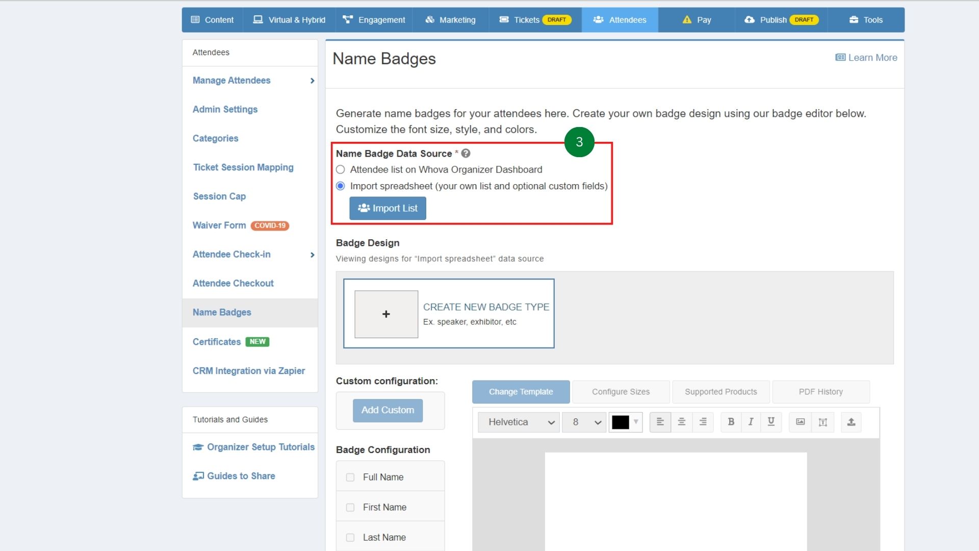 How do I generate Name Badges for my attendees? – Help Center