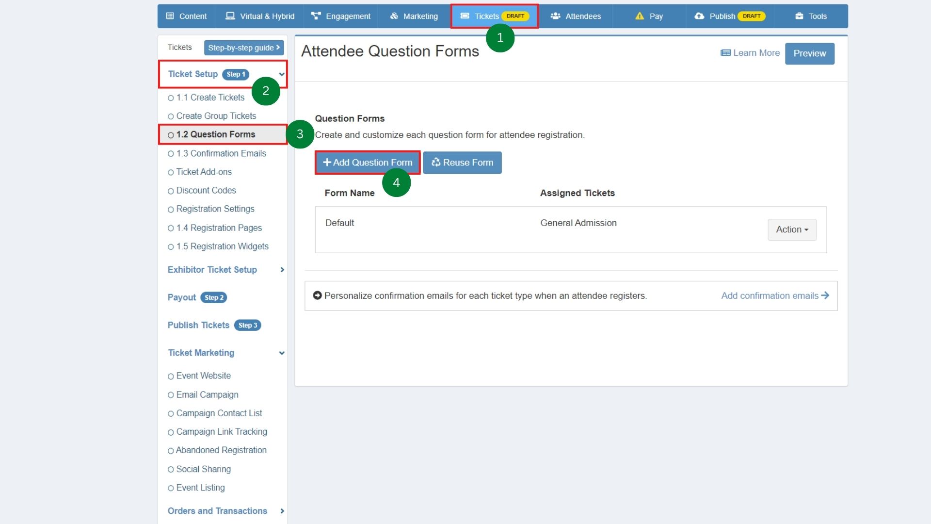 Where do I add question forms to tickets? – Help Center