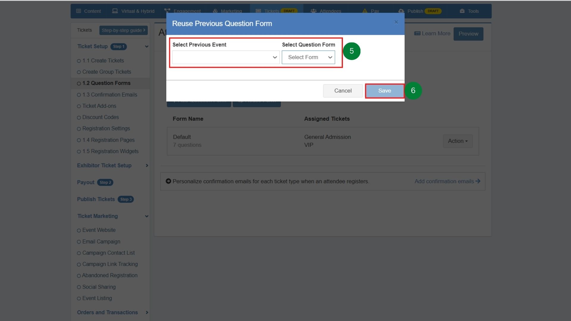 Is it possible to use question forms from previous events? – Help Center