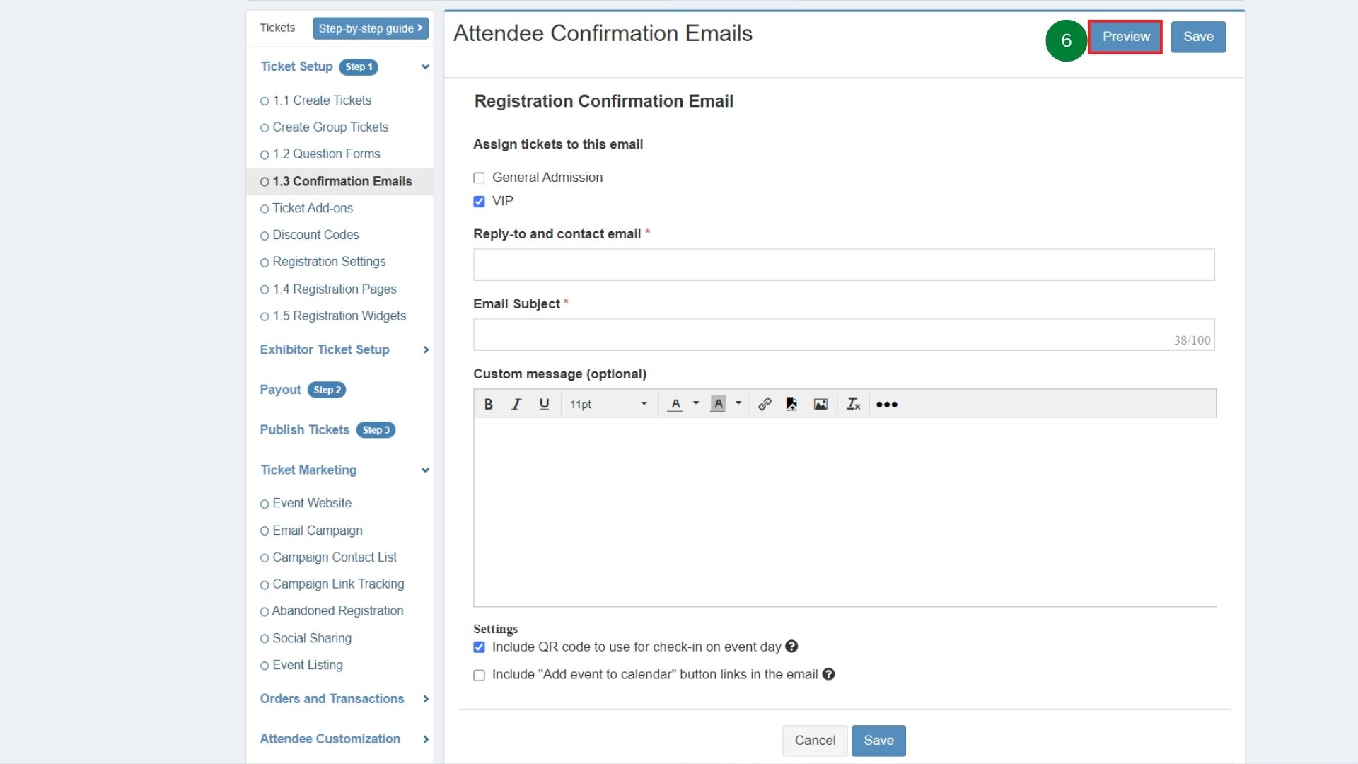 Is there a way to preview the confirmation email? – Help Center