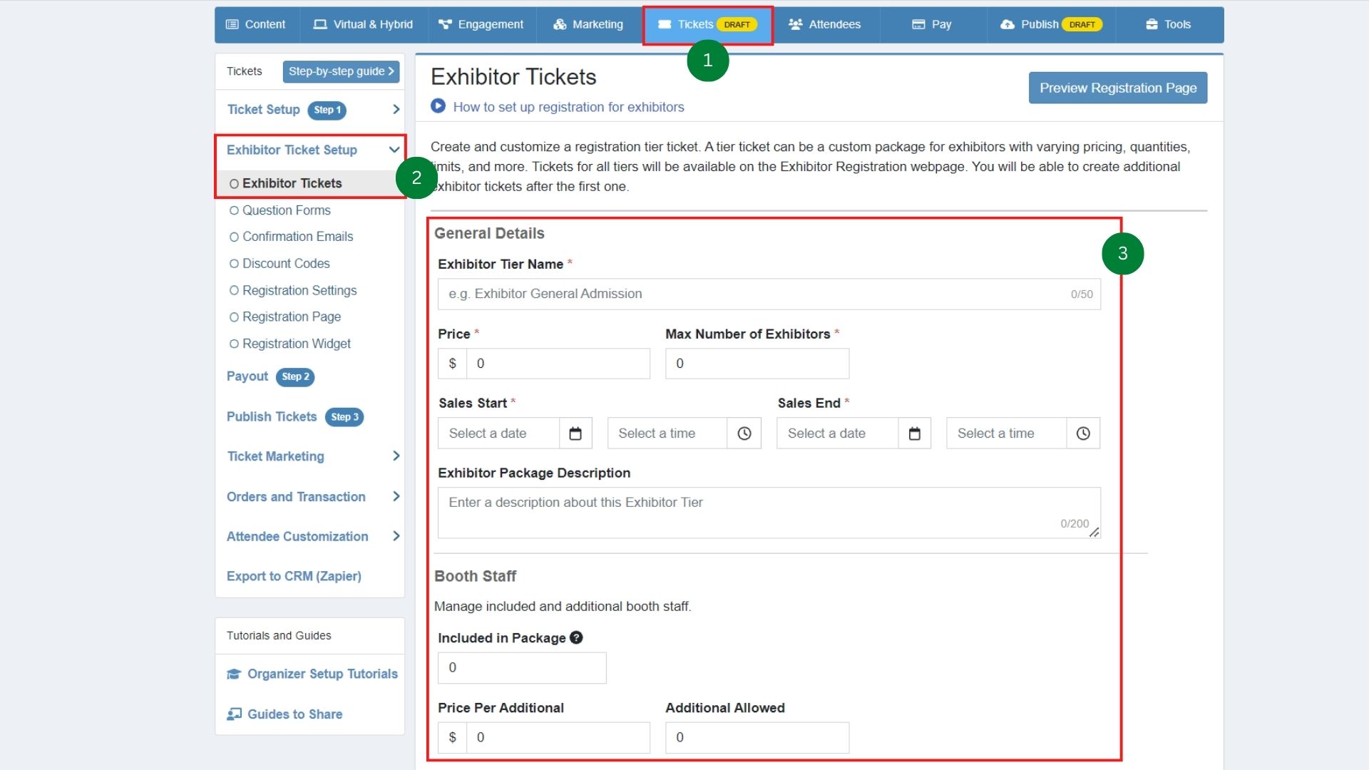 How do I create tickets for Exhibitors? – Help Center