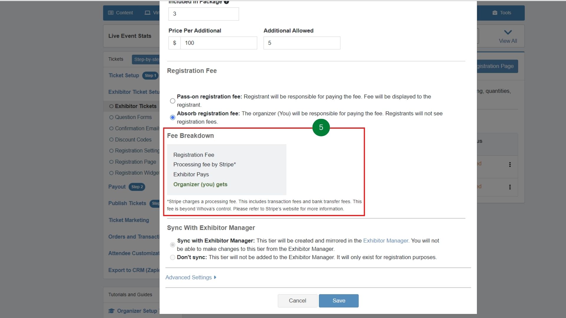Where do I find the Exhibitor tickets fee breakdown? – Help Center