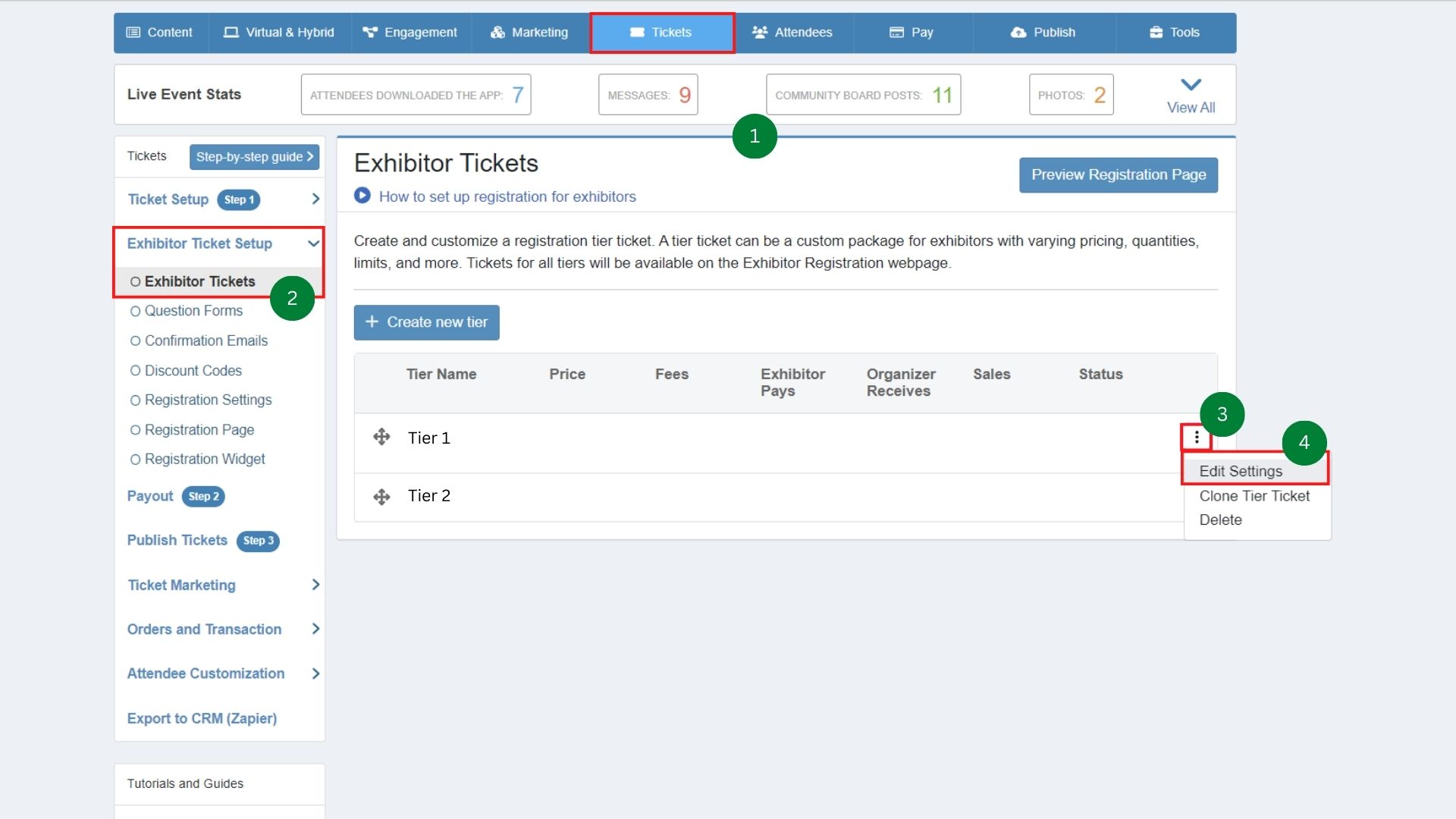 Where do I find the Exhibitor tickets fee breakdown? – Help Center