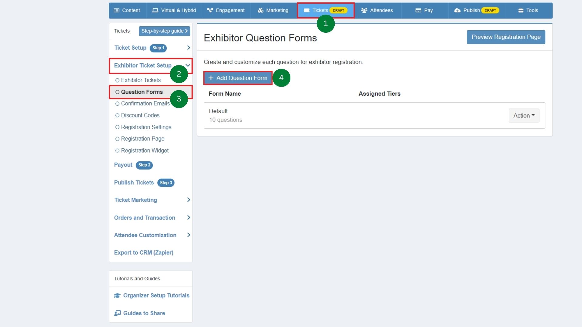 How do I create an Exhibitor Question Form? – Help Center