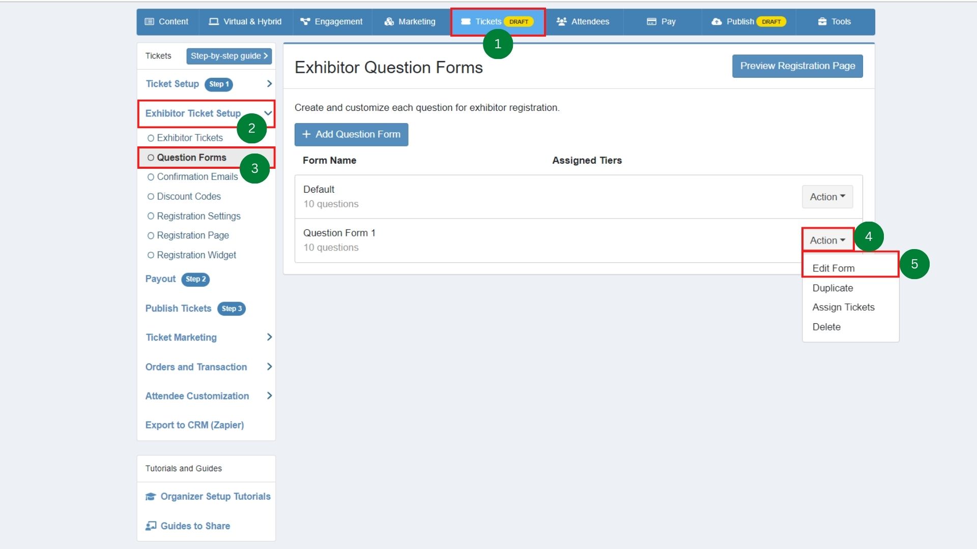 How do I edit an Exhibitor Question Form? – Help Center