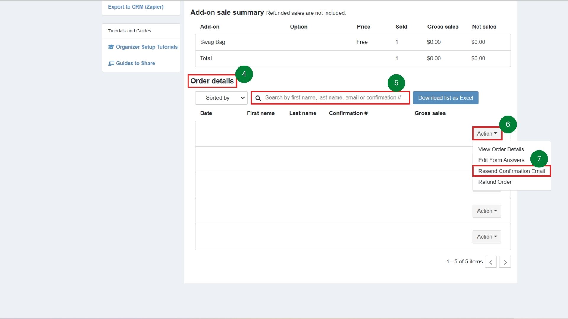 How do I resend a ticket confirmation to an attendee? – Help Center