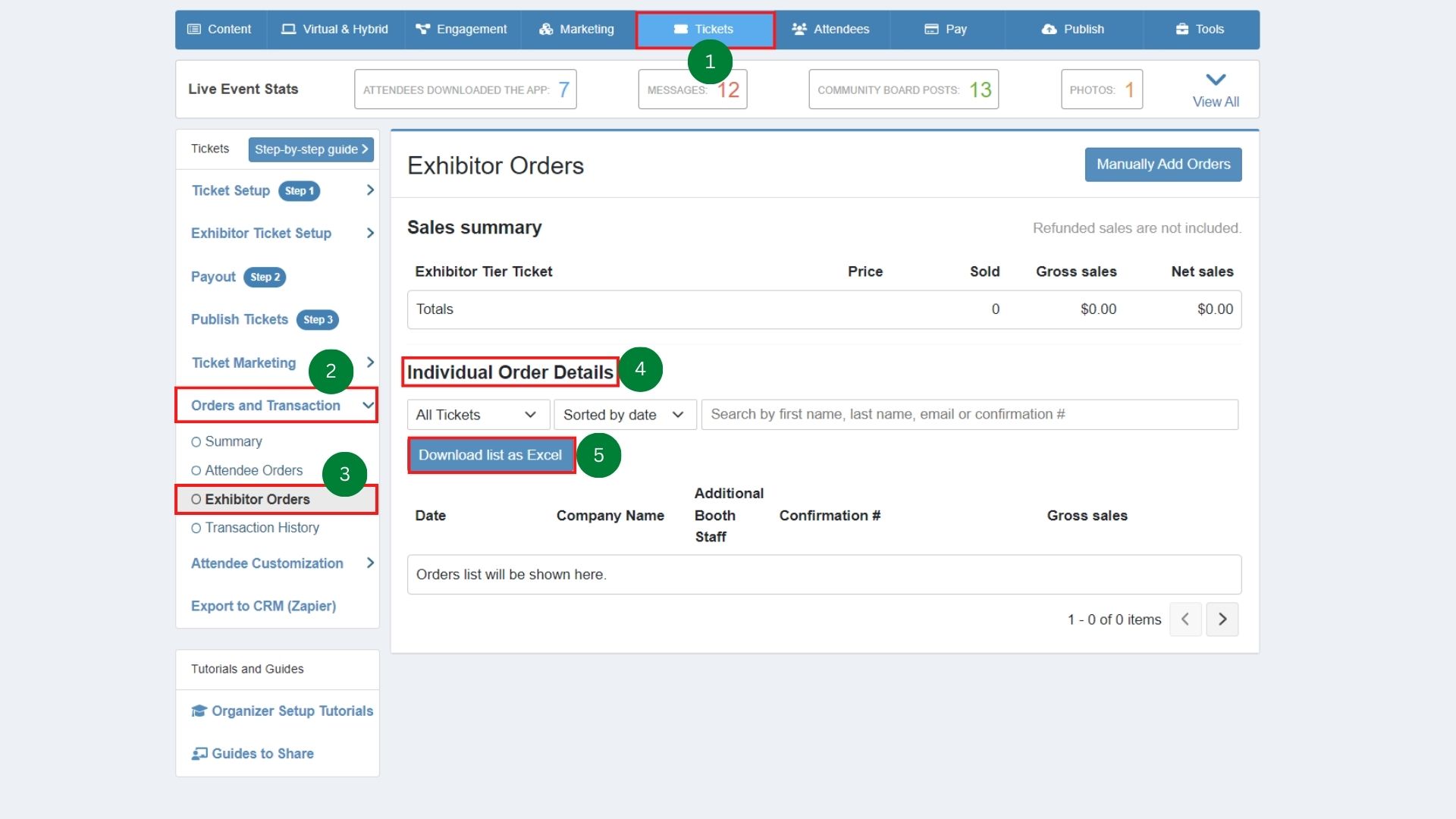 Where do I find the details about sold tickets for Exhibitors? – Help ...