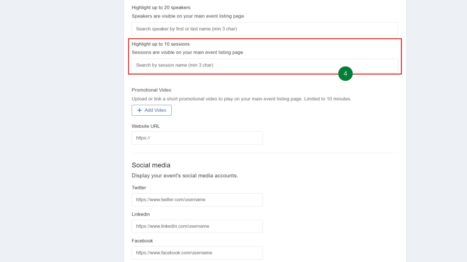 Is it possible to highlight sessions in the Event Listing? – Help Center