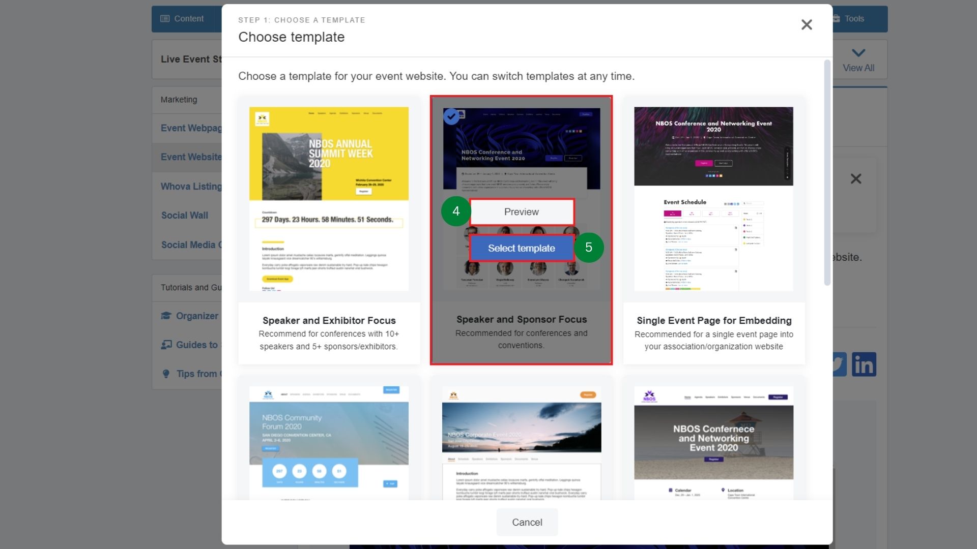 How do I change the template of my Event Website? – Help Center