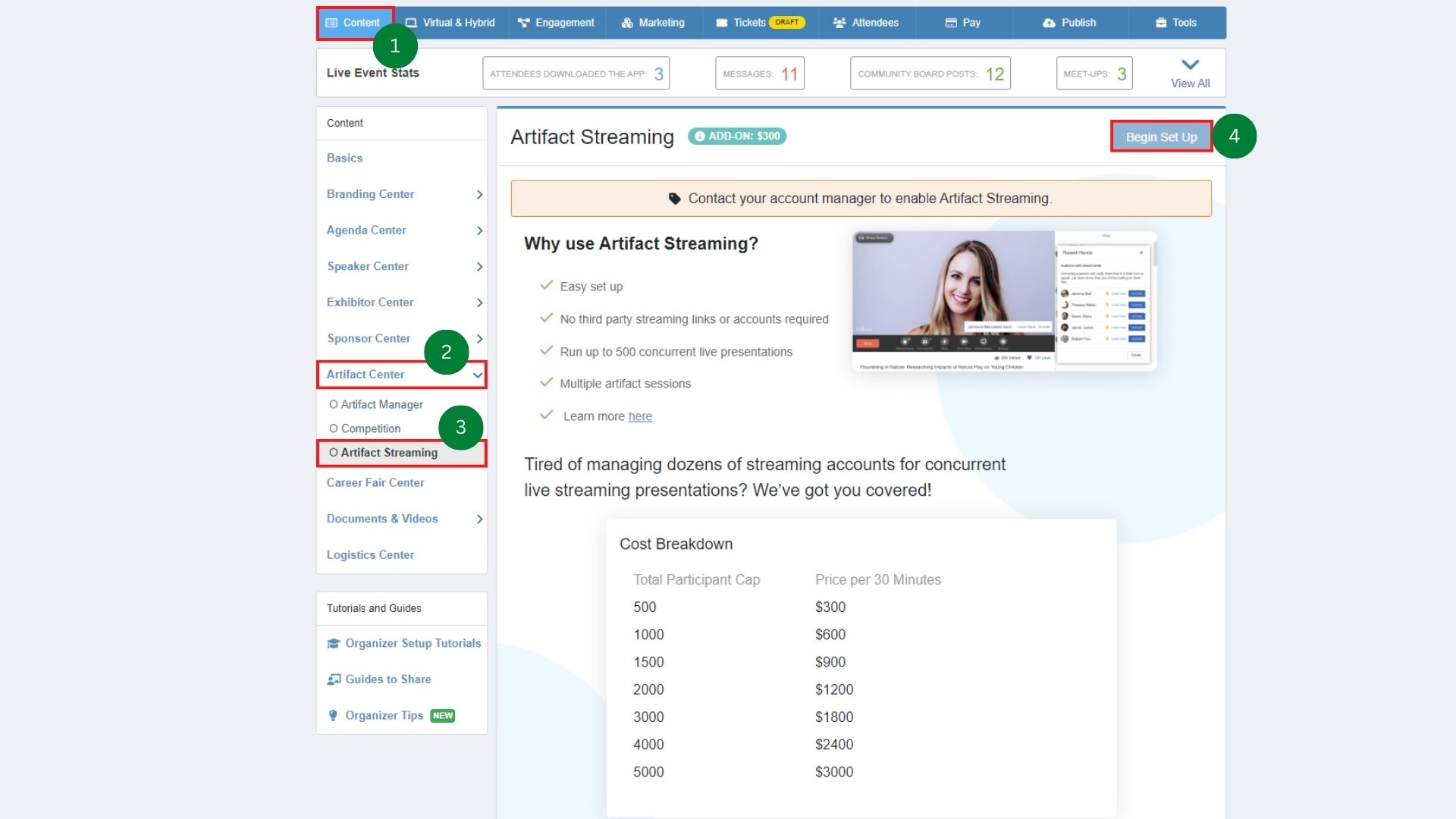 Is it possible for poster presenters to talk live using a streaming ...