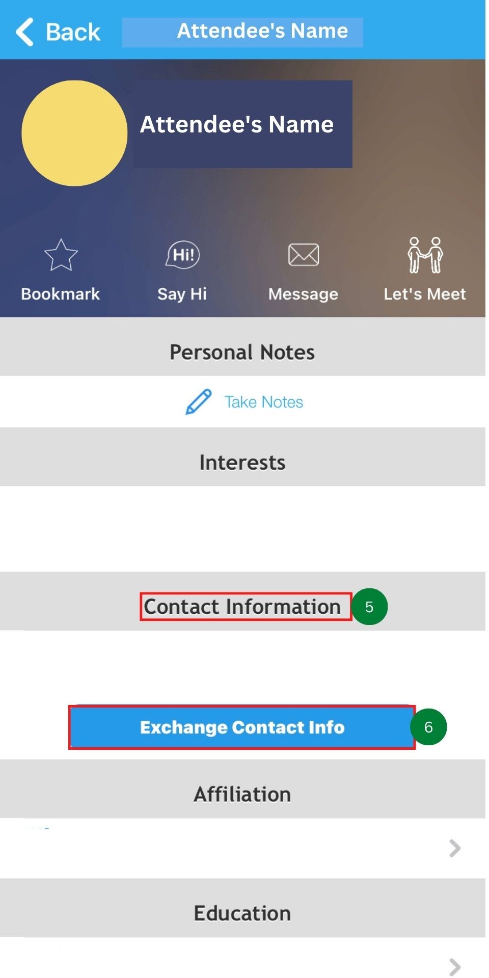How do I exchange contact information with a fellow attendee? – Help Center