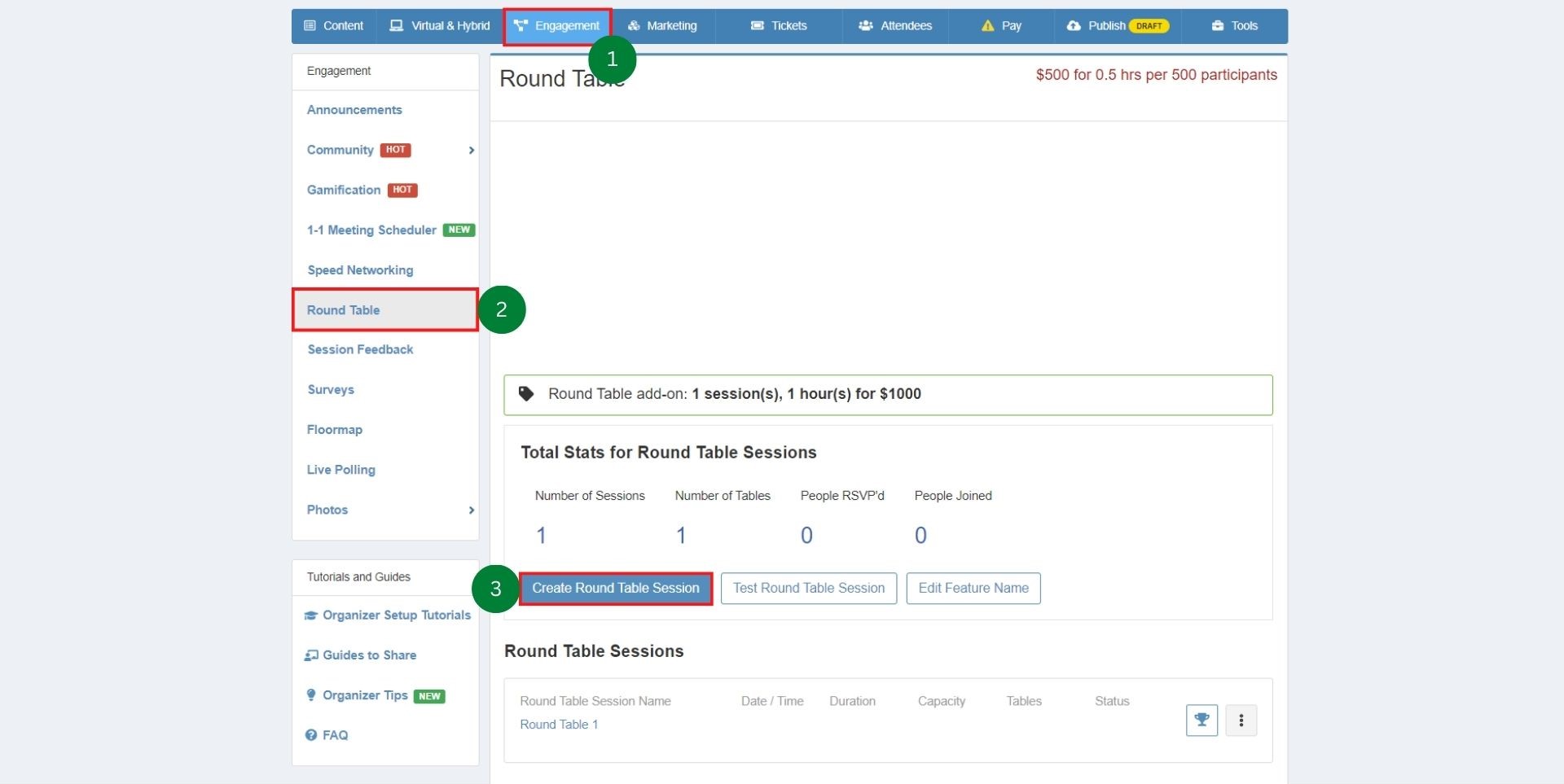 How do I create a Round Table session? – Help Center