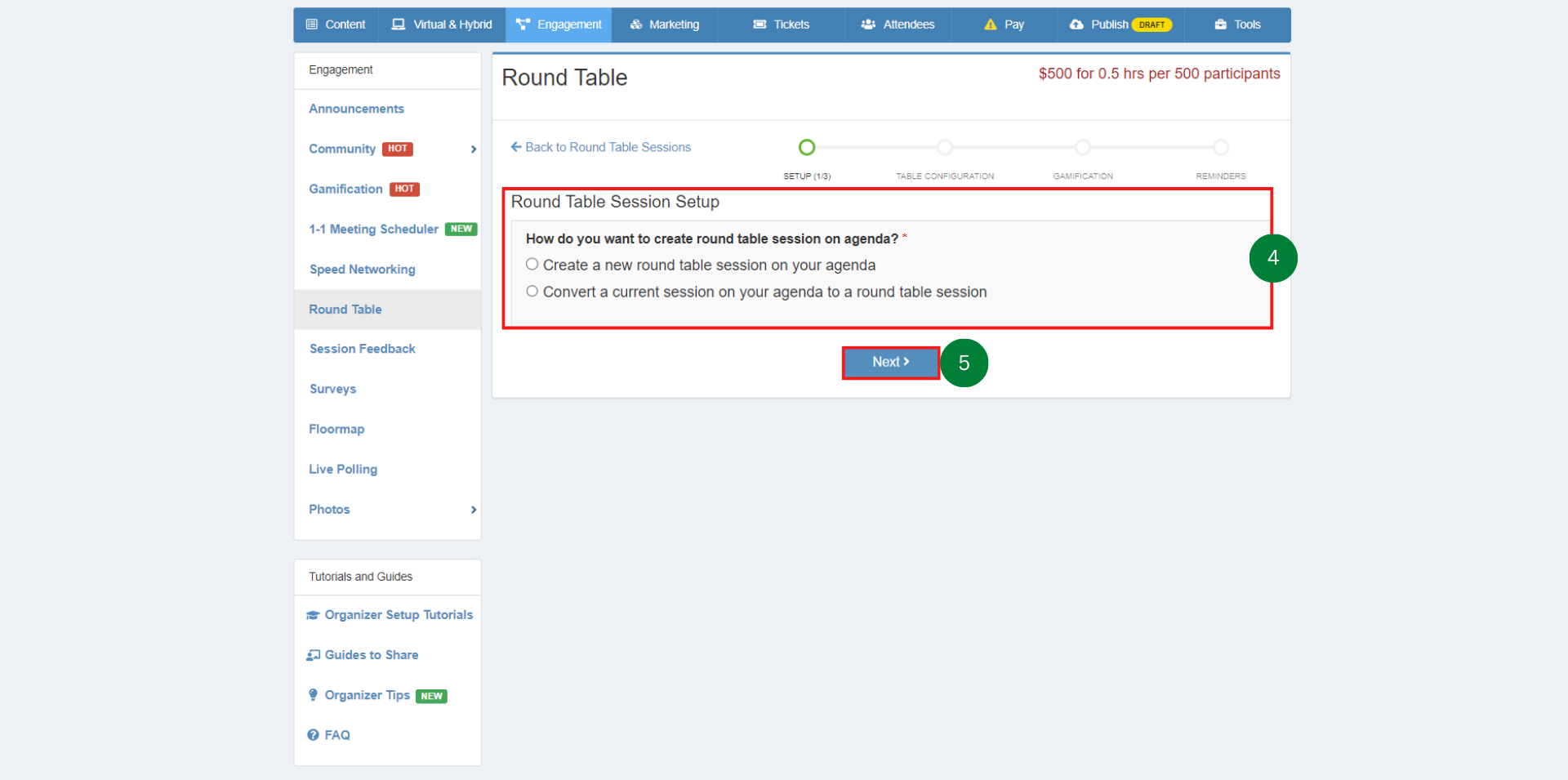 How do I create a Round Table session? – Help Center