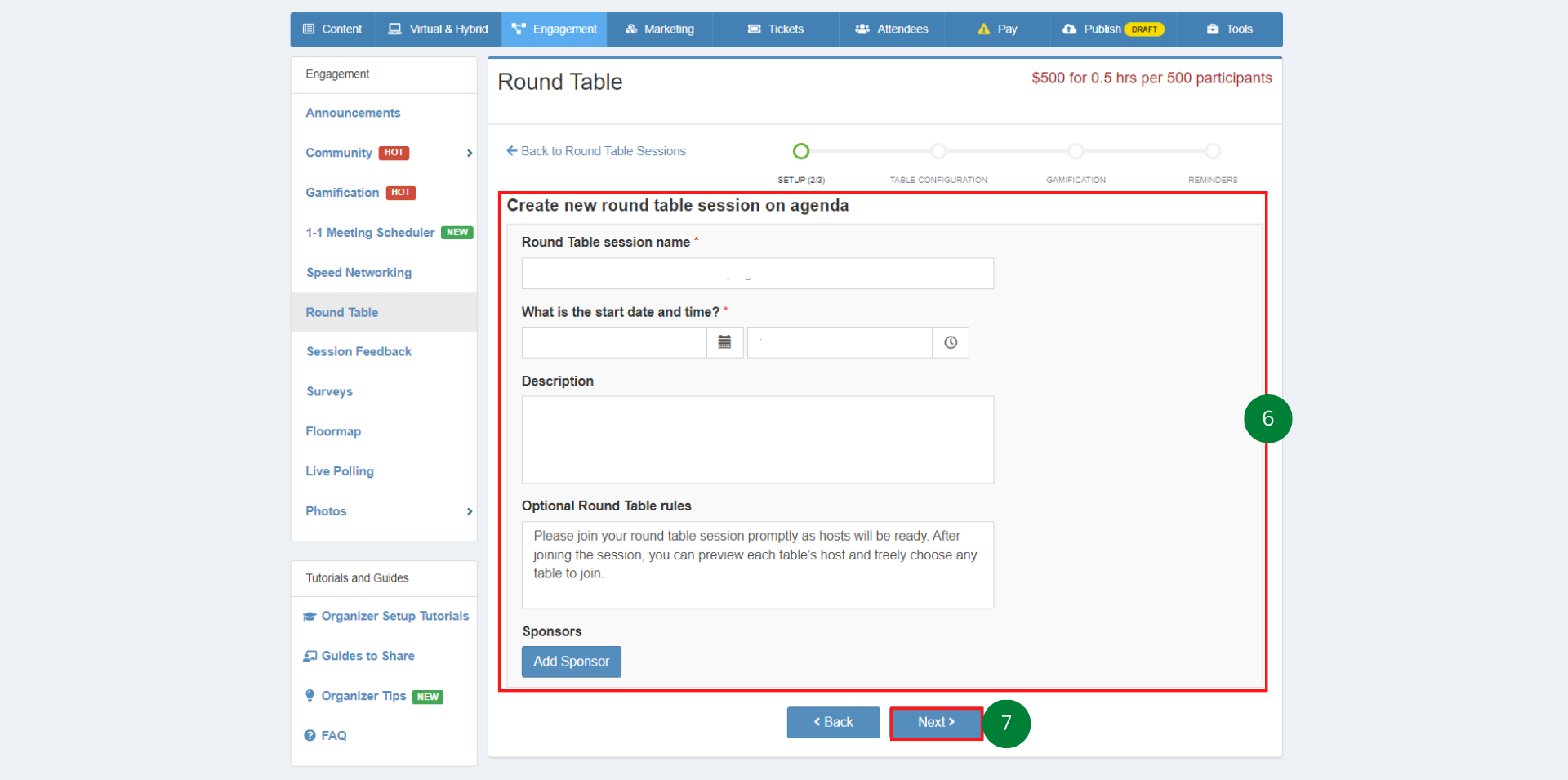 How do I create a Round Table session? – Help Center