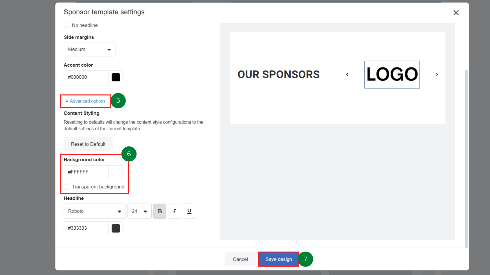 Is it possible to change the background color on the Sponsor List ...