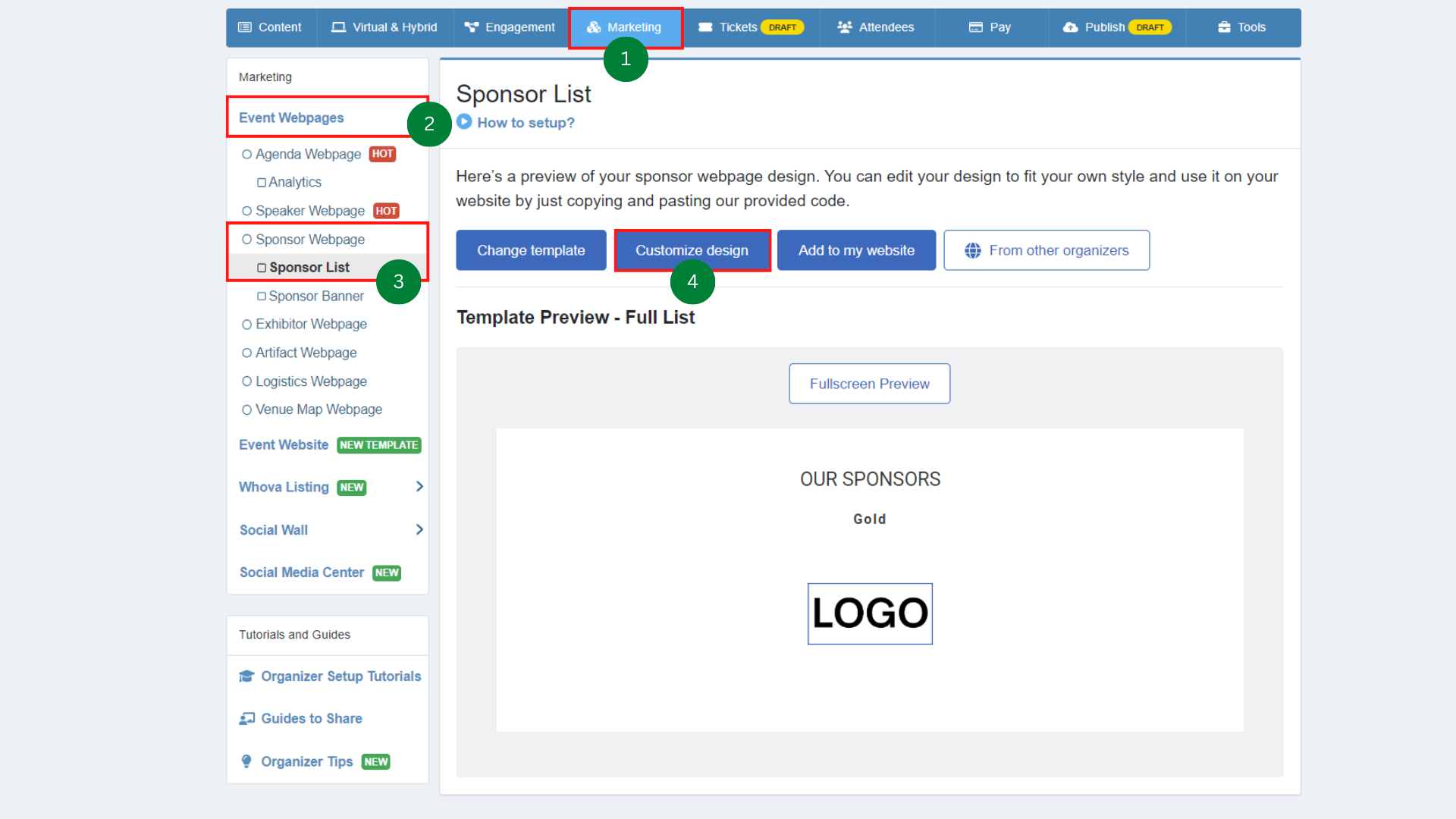 Is there a way to style the logo differently on the Sponsor List ...