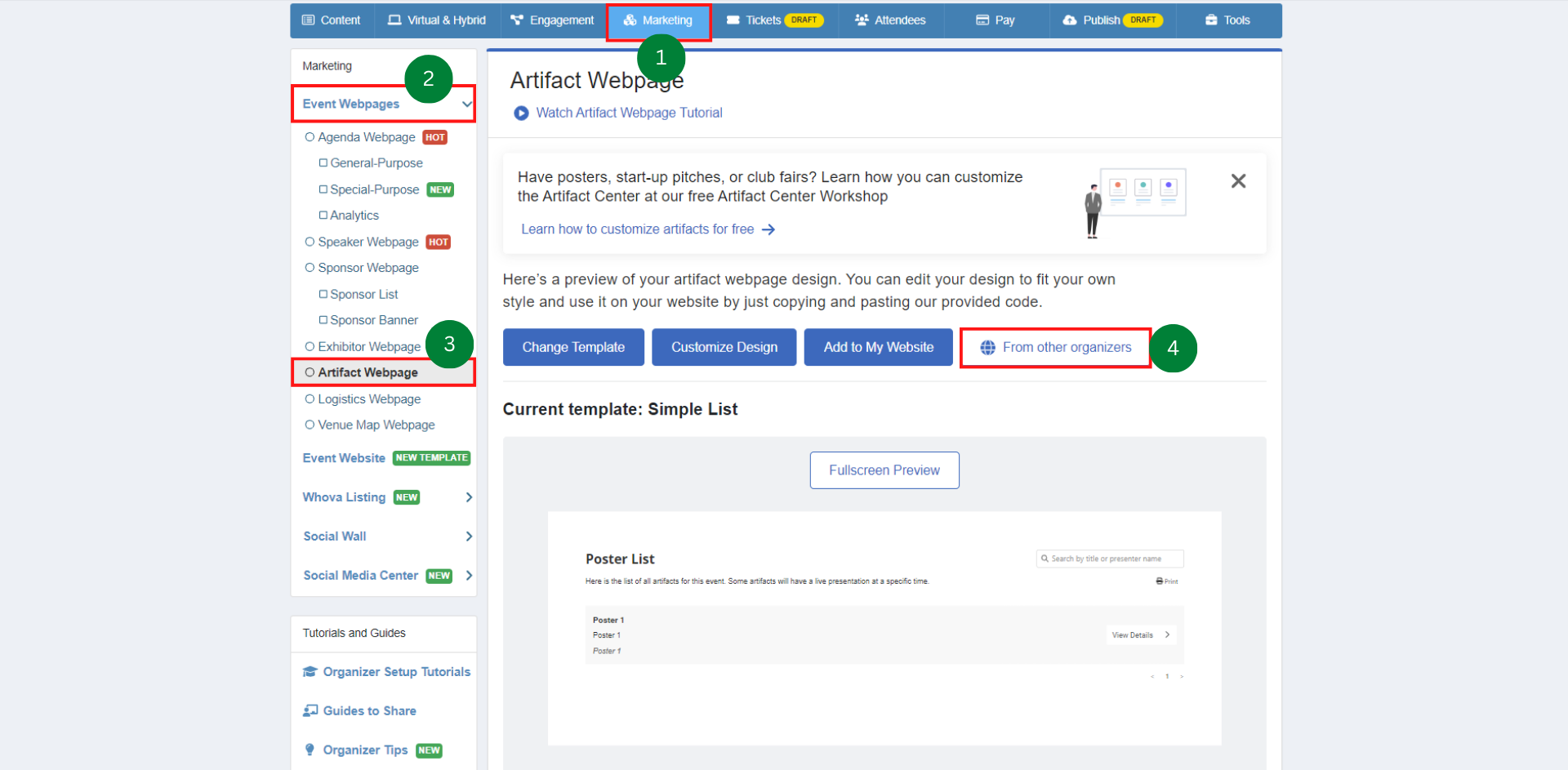 Is there a way to see examples of the Artifact Webpage? – Help Center