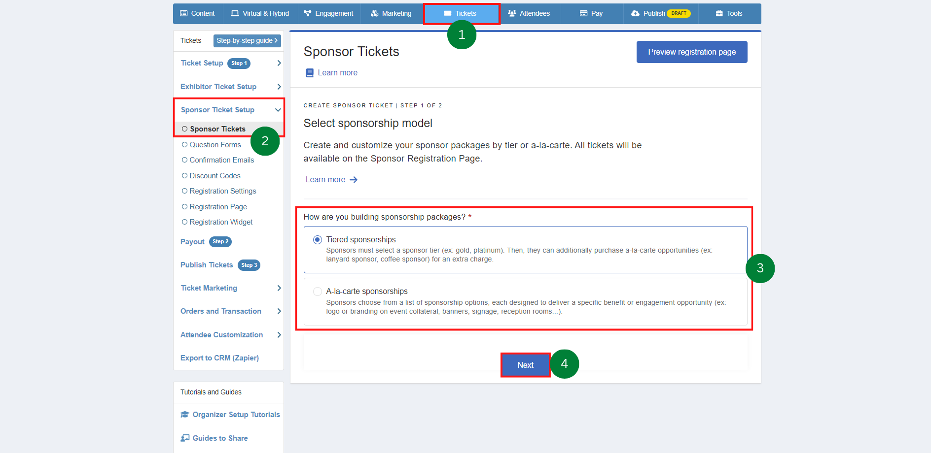 How do I create tickets for sponsors? – Help Center