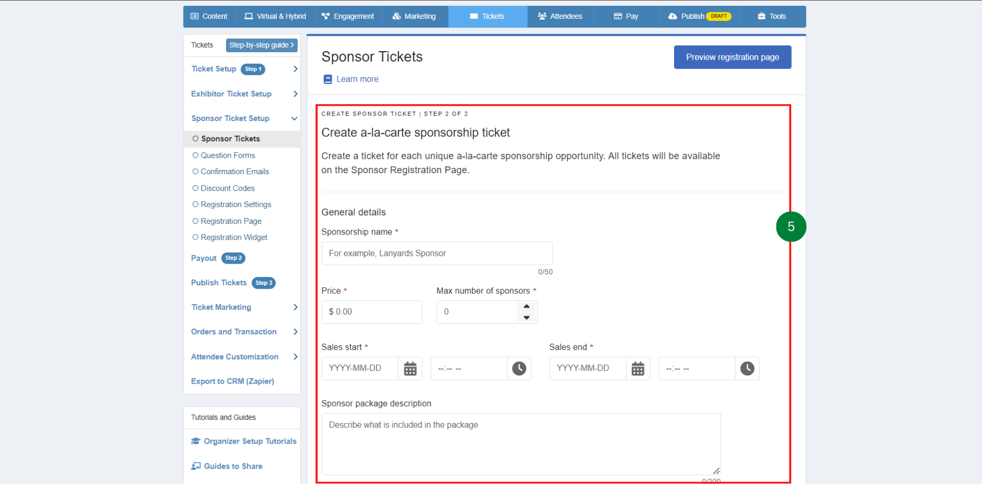How do I create tickets for sponsors? – Help Center