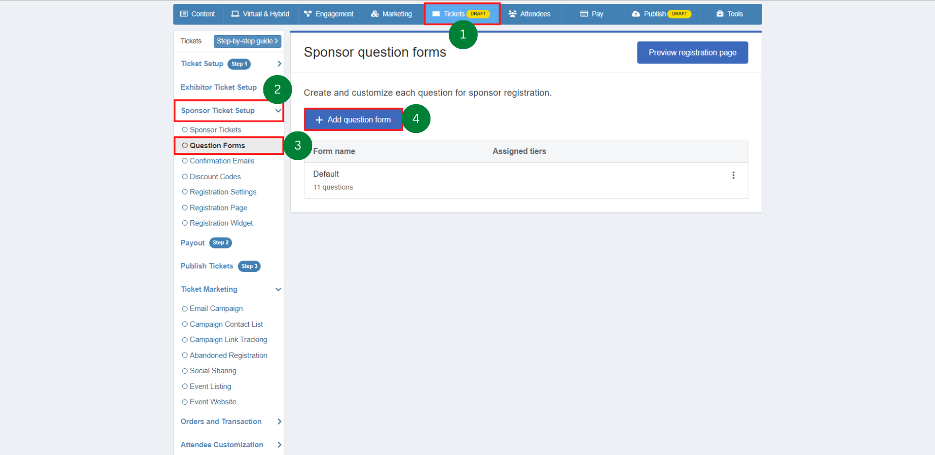 How do I add a question form to a sponsor ticket? – Help Center