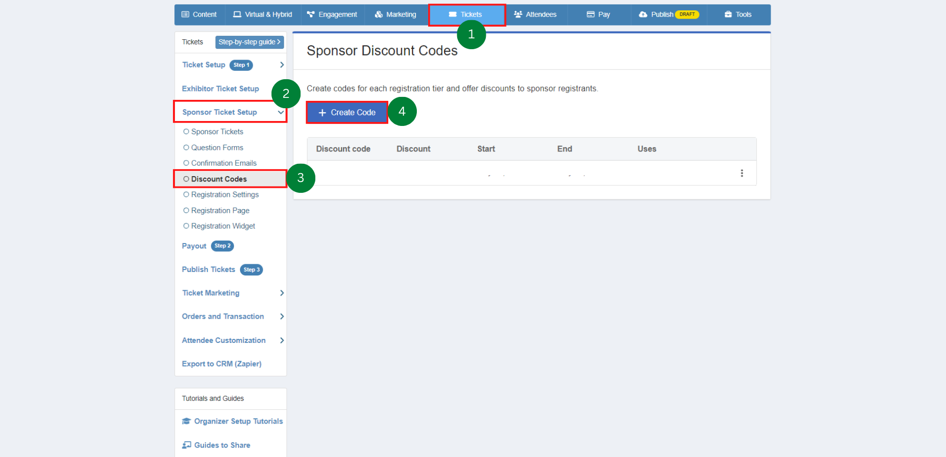 How do I create a discount code for sponsor tickets? – Help Center