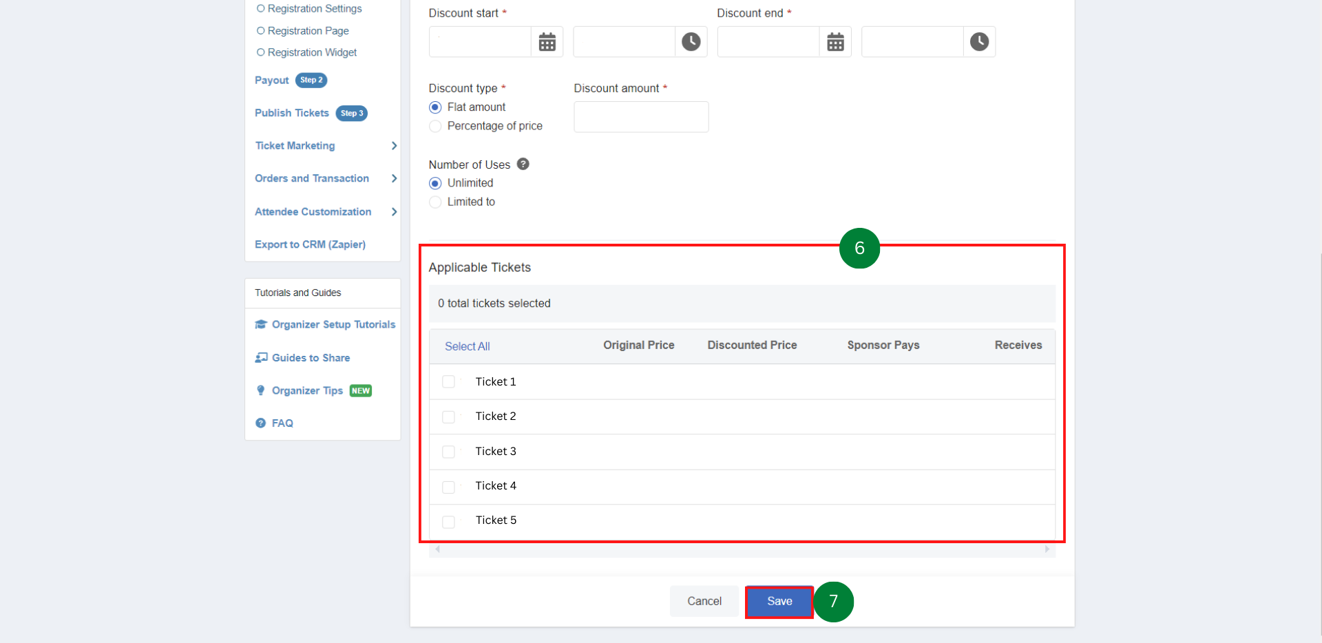 How do I create a discount code for sponsor tickets? – Help Center