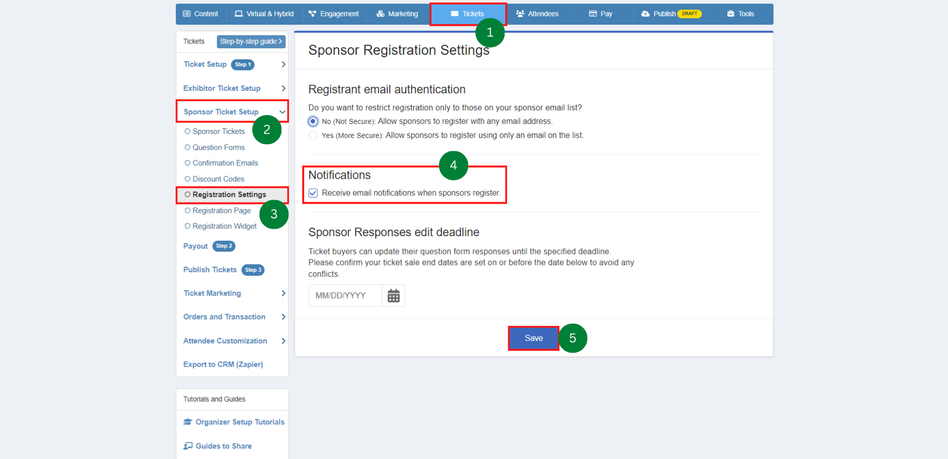 How do I receive notifications when sponsors register? – Help Center