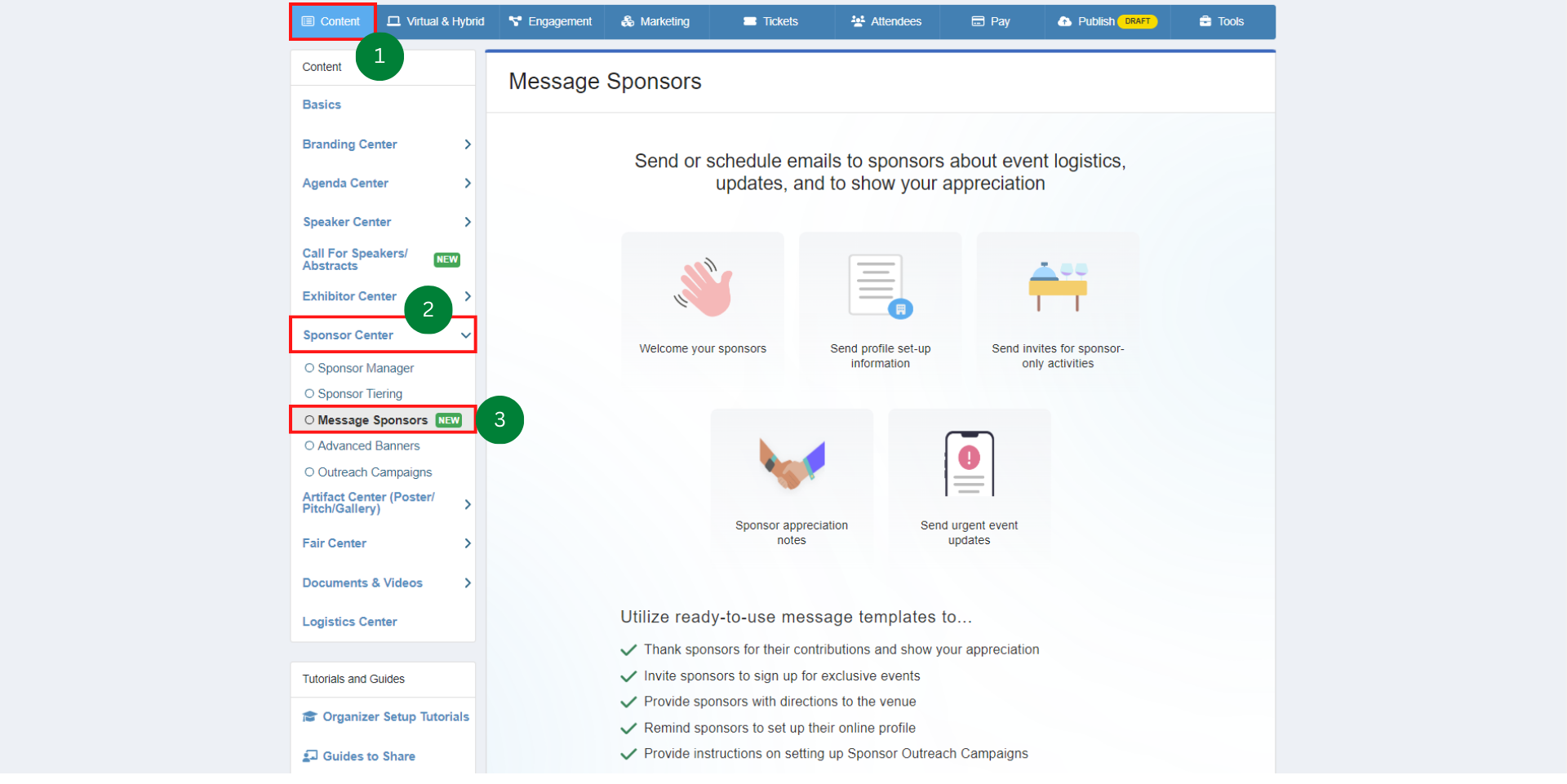 How do I send messages to only Sponsors? – Help Center