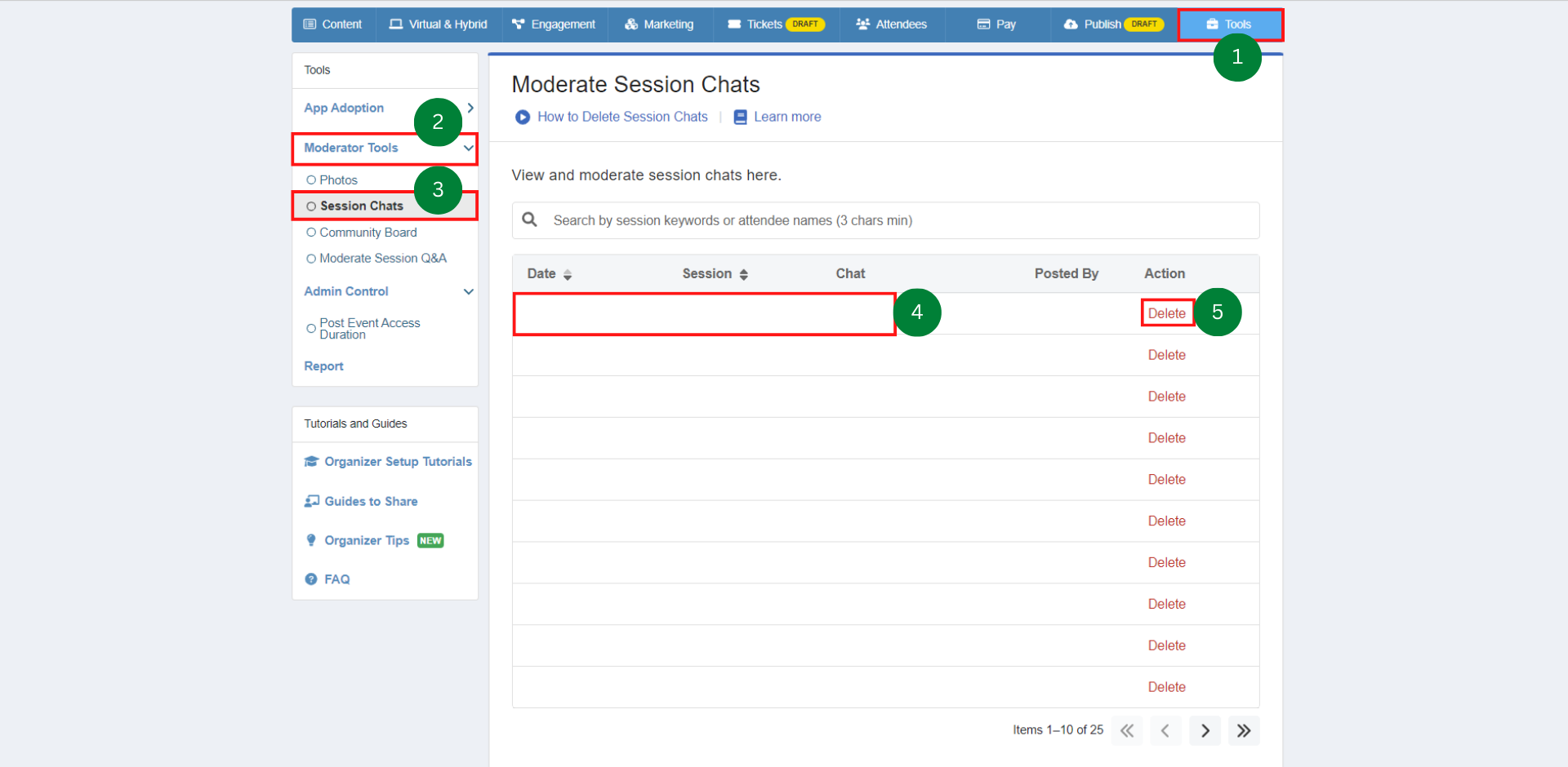 How do I delete session chats? – Help Center