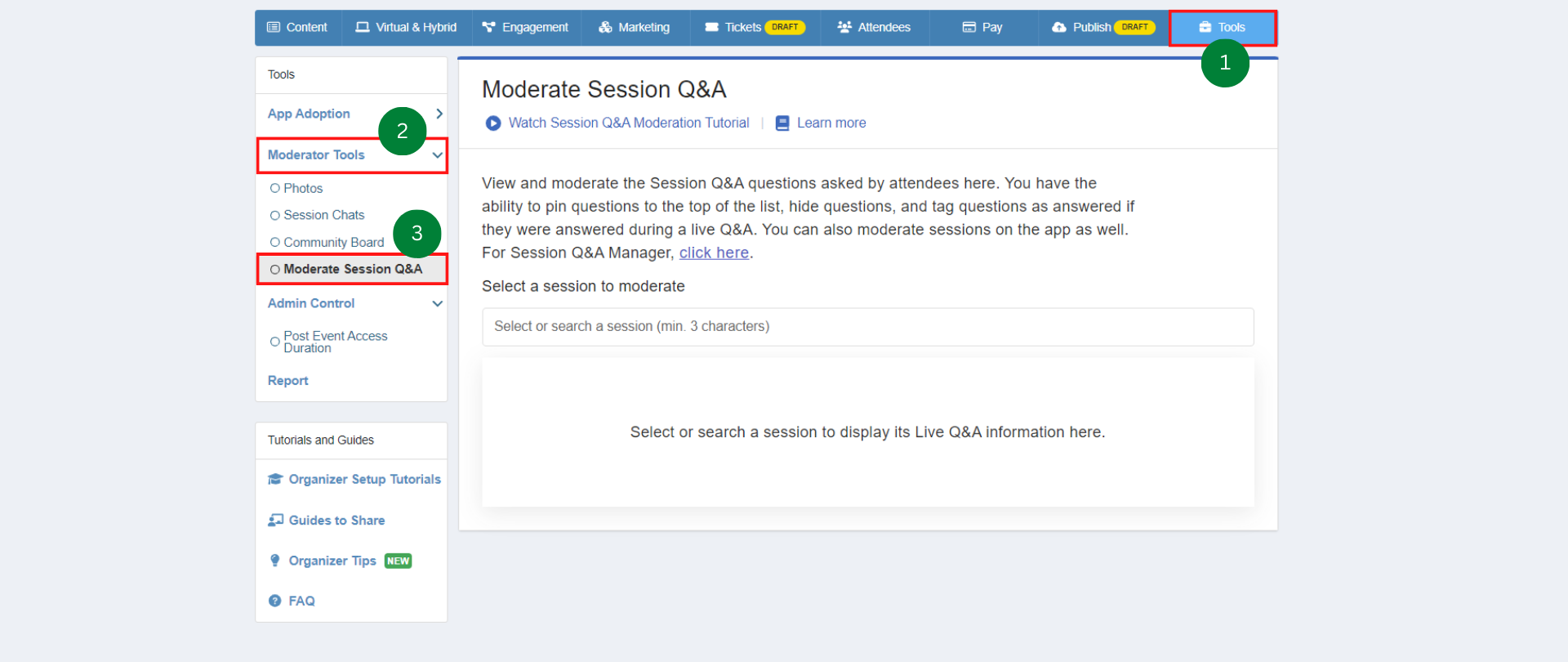 How do I moderate Session Q&A questions? – Help Center
