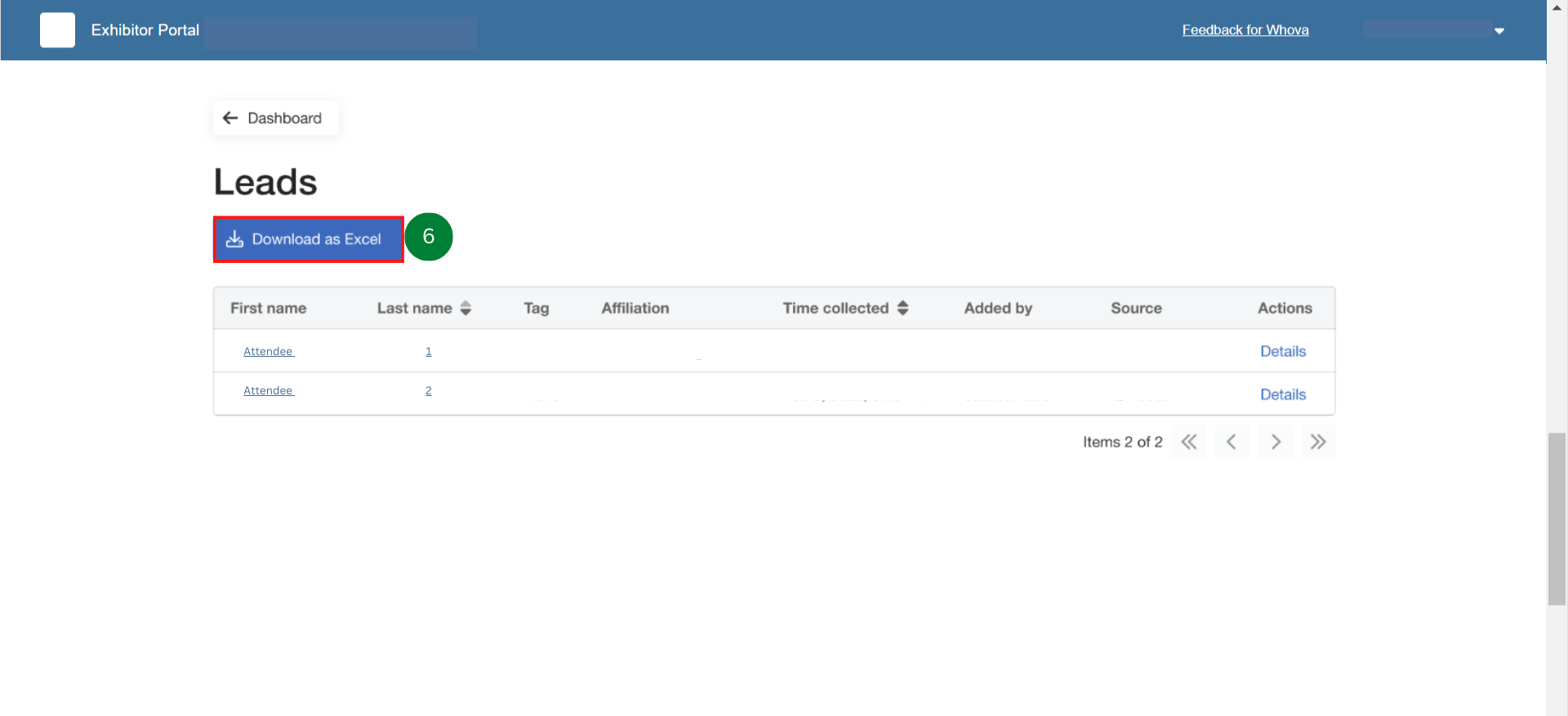 How do I view and export leads from the exhibitor portal? – Help Center