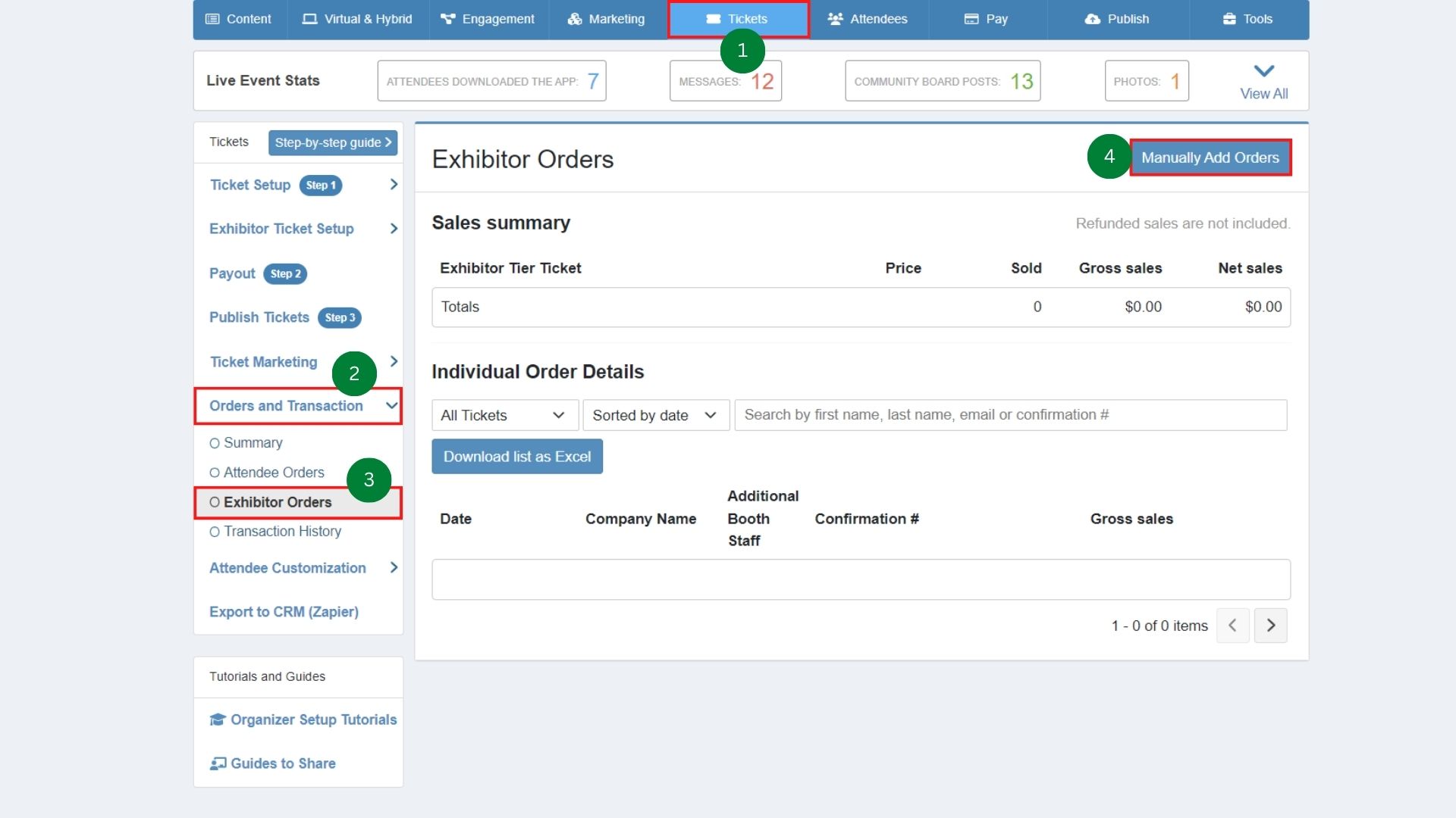 How do I manually add orders for Exhibitors? – Help Center
