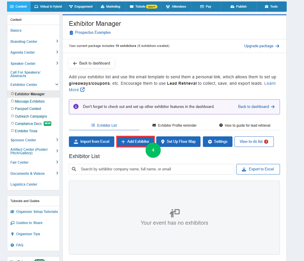 How do I add an Exhibitor? – Help Center