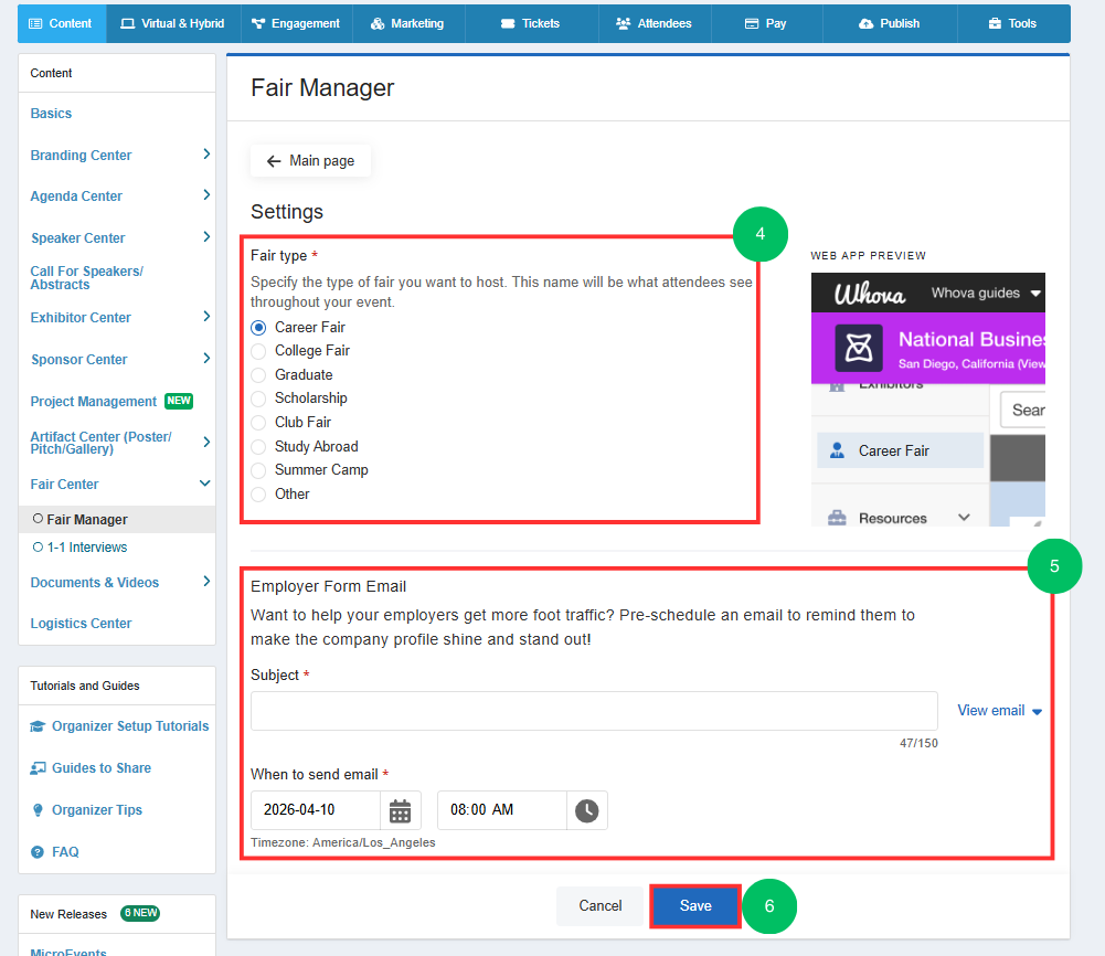 How do I create a fair for my event? – Help Center