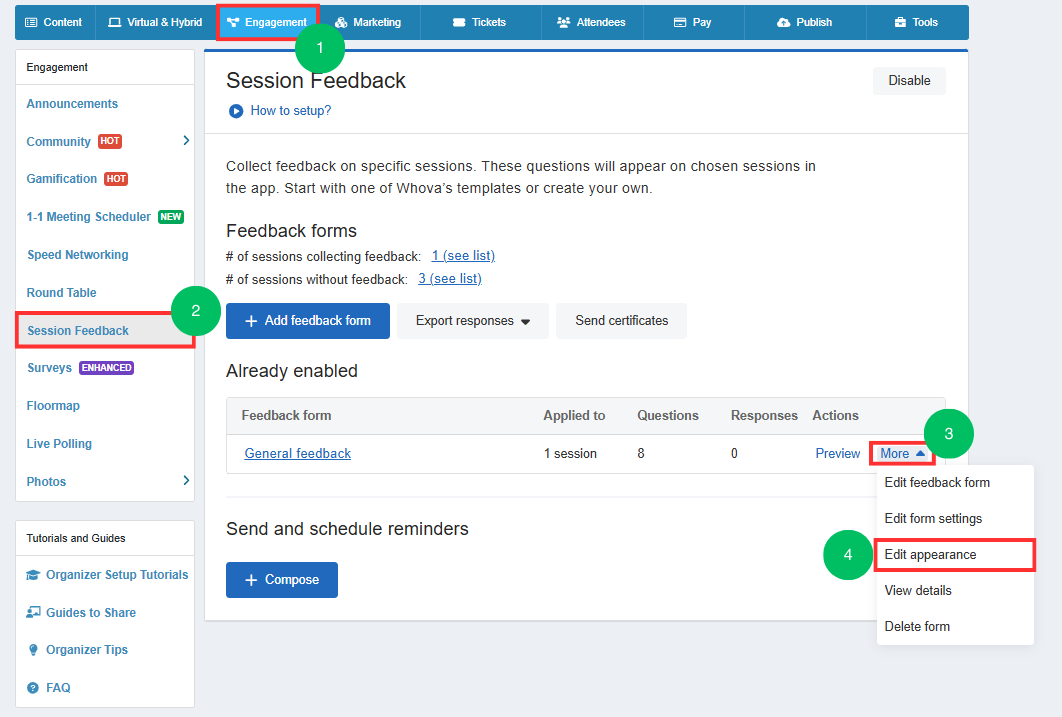 How do I edit the Session Feedback form appearance? – Help Center