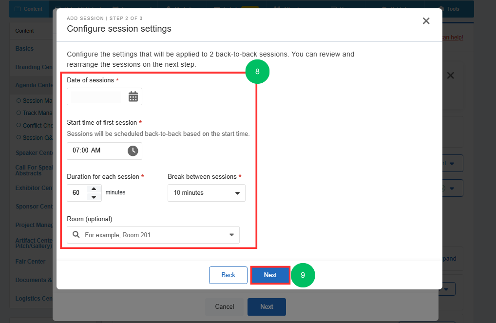 How can I schedule multiple sessions back-to-back? – Help Center