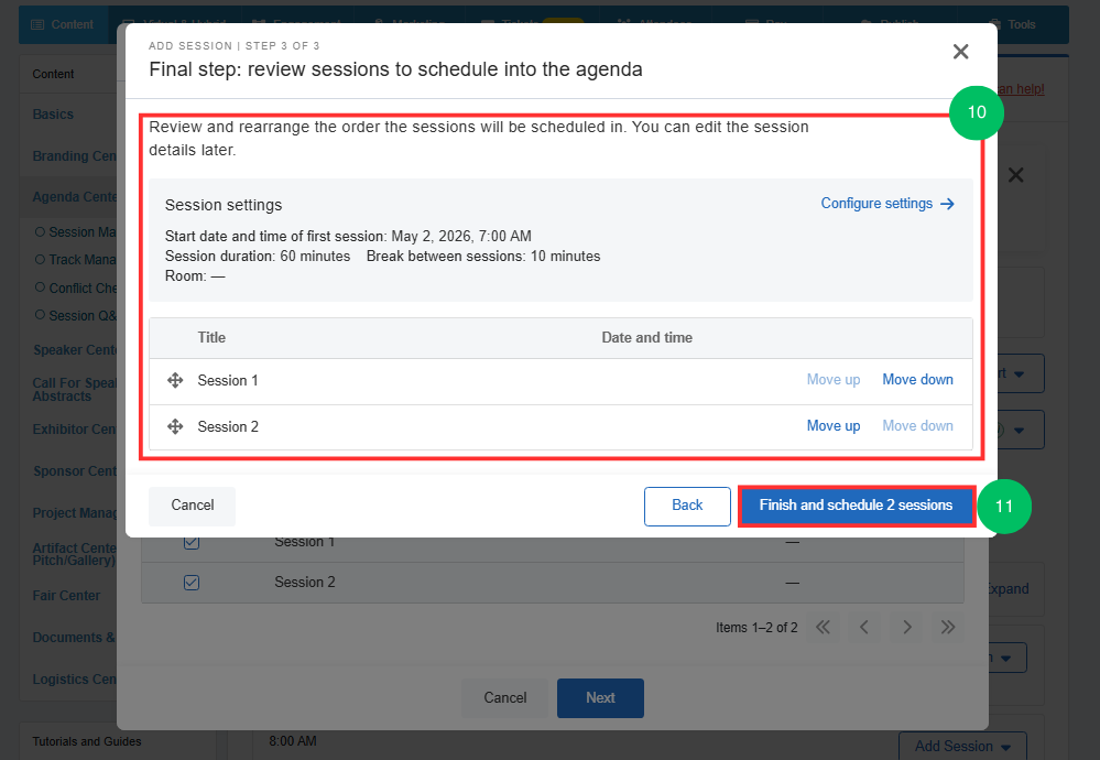 How can I schedule multiple sessions back-to-back? – Help Center